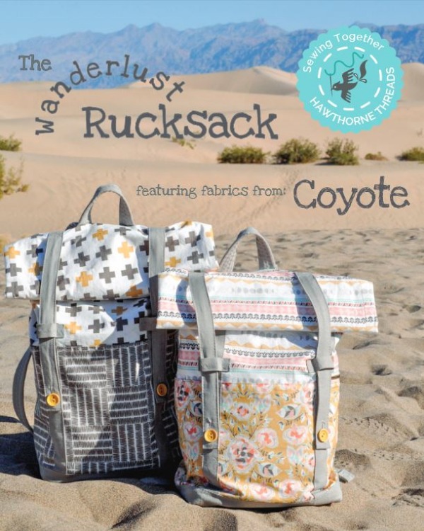 Wanderlust rucksack - free sewing pattern - Sew Modern Bags