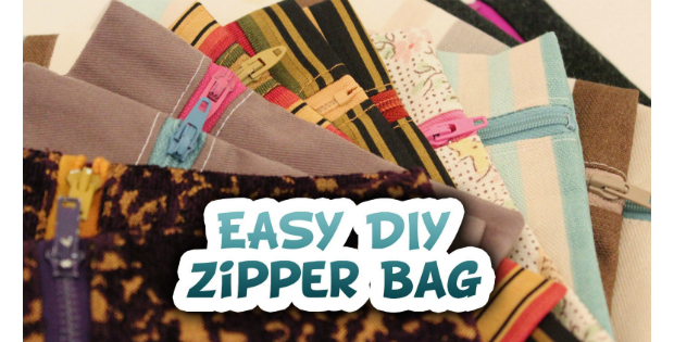 Easiest and quickest ever Zipper Bag FREE sewing video tutorial - Sew ...