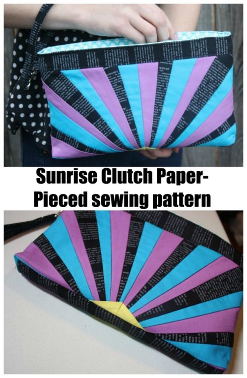 Sunrise Clutch Paper-Pieced sewing pattern - Sew Modern Bags