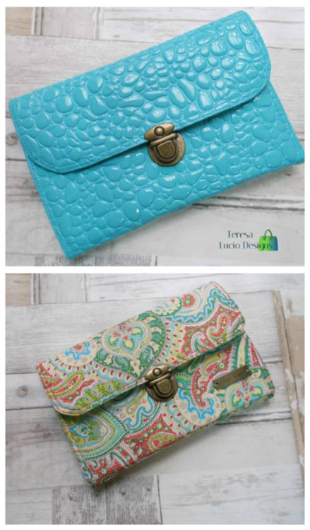 Amethyst Wallet sewing pattern - Sew Modern Bags