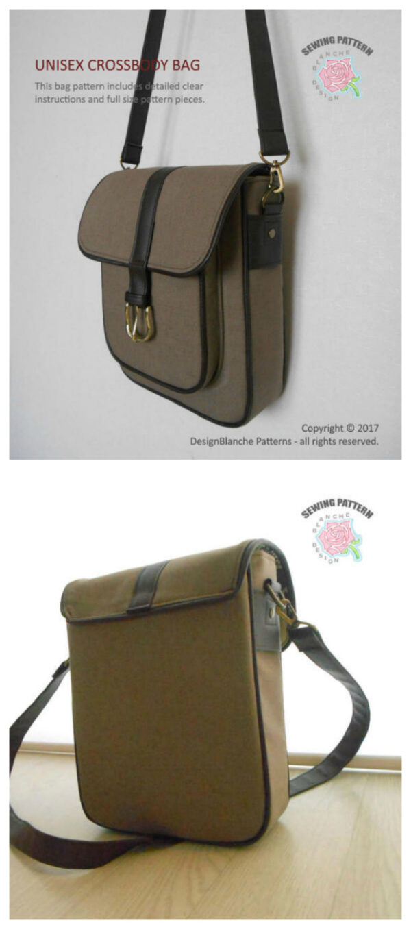 Unisex Crossbody Bag sewing pattern - Sew Modern Bags