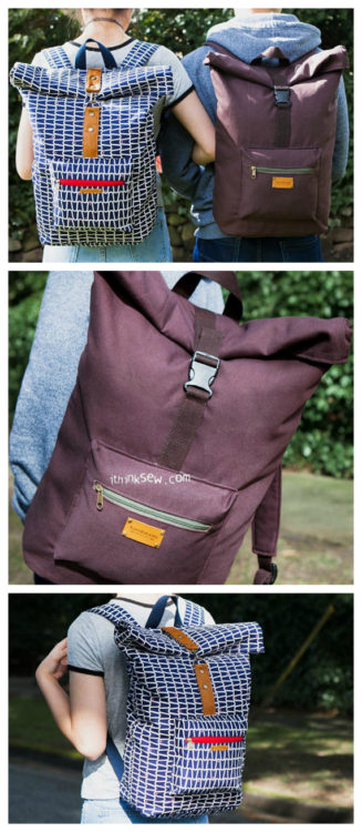 Roxanne Rolltop Backpack sewing pattern - Sew Modern Bags