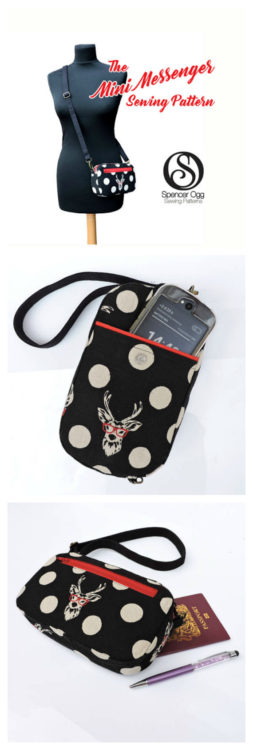 The mini messenger bag sewing pattern - Sew Modern Bags