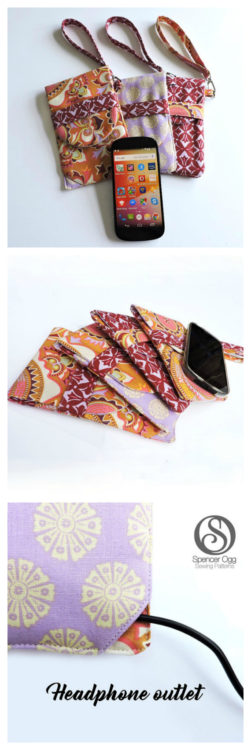 Pretty Phone Pouch sewing pattern - Sew Modern Bags