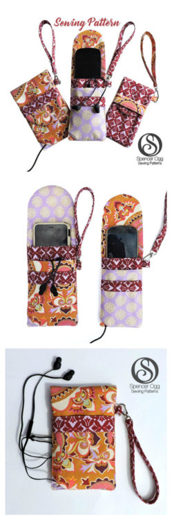 Pretty Phone Pouch sewing pattern - Sew Modern Bags