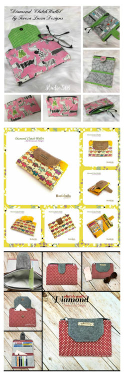 Diamond Clutch Wallet pattern - Sew Modern Bags