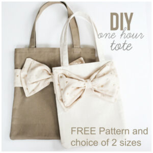 One Hour Bow Tote Bag FREE sewing pattern - Sew Modern Bags