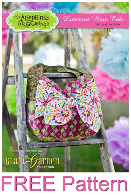 Luscious Bow Tote Bag FREE sewing pattern - Sew Modern Bags