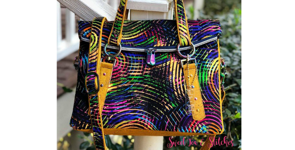 Oveta Fold Over bag sewing pattern - two ways to carry - Sew Modern Bags