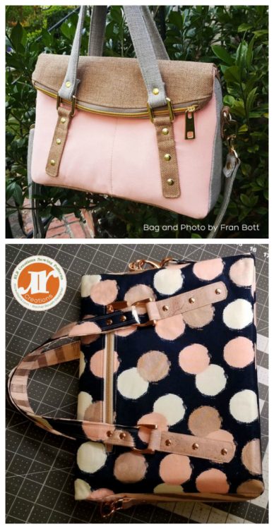 Oveta Fold Over bag sewing pattern - two ways to carry - Sew Modern Bags