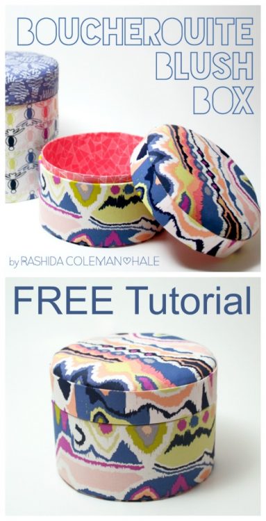 Fabric Covered Padded Boxes FREE sewing tutorial - Sew Modern Bags