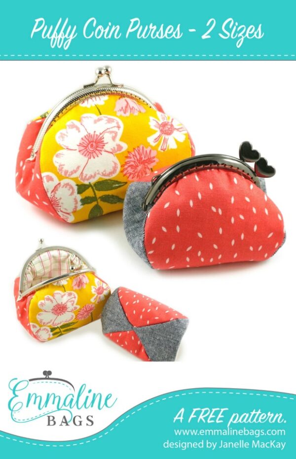 Puffy Coin Purse (Two Sizes) FREE sewing pattern - Sew Modern Bags