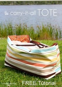 The Carry It All Reversible Tote Bag - FREE sewing tutorial - Sew ...