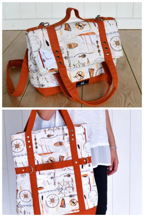 Versatile Convertible Foldover Bag sewing pattern - Sew Modern Bags
