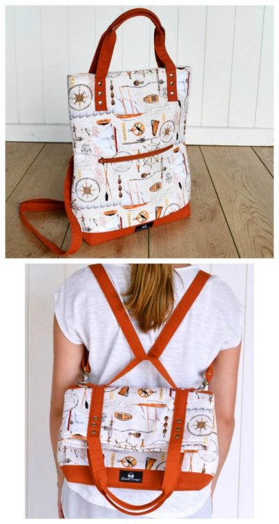 Versatile Convertible Foldover Bag sewing pattern - Sew Modern Bags