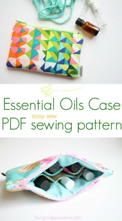 Essential Oils Cosmetic Case Travel Bag (with video) sewing pattern ...