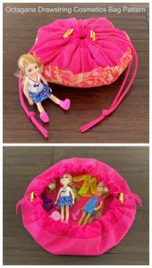 Octagana Drawstring Cosmetics Bag Pattern - Sew Modern Bags