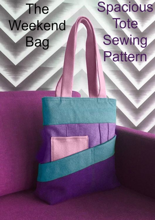The Weekend Bag - Spacious Tote sewing pattern - Sew Modern Bags
