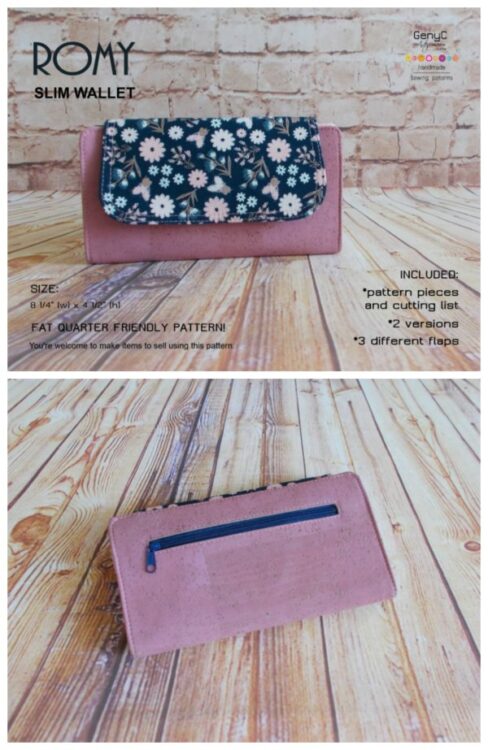 Romy Slim Wallet sewing pattern - Sew Modern Bags