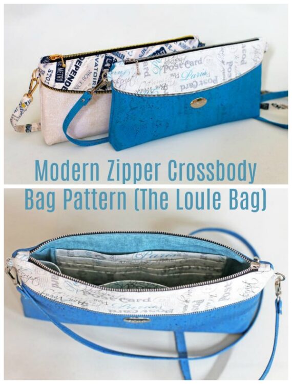 Modern Zipper Crossbody Bag Pattern (The Loule Bag) - Sew Modern Bags