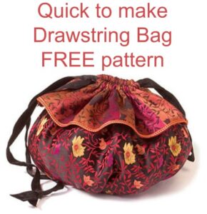 Quick To Make Drawstring Bag FREE sewing pattern - Sew Modern Bags