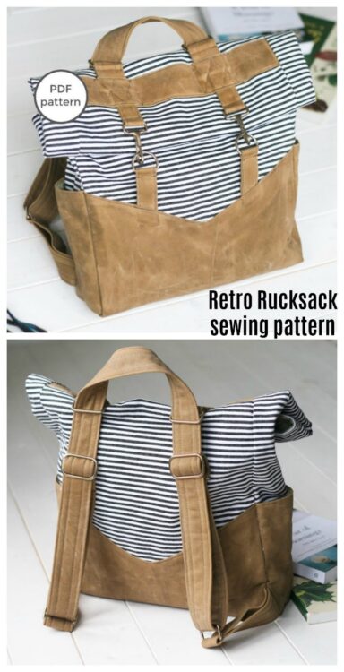 Retro Rucksack (Backpack) sewing pattern - Sew Modern Bags