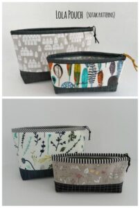 Lola Zipper Pouch sewing pattern in 2 sizes - Sew Modern Bags