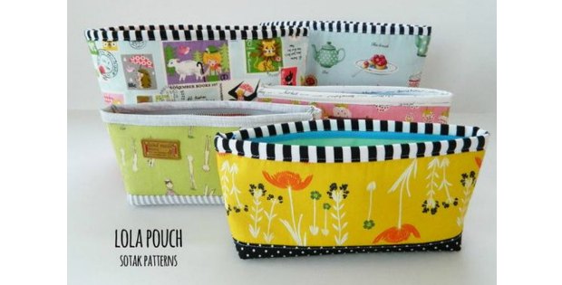 Lola Zipper Pouch sewing pattern in 2 sizes - Sew Modern Bags