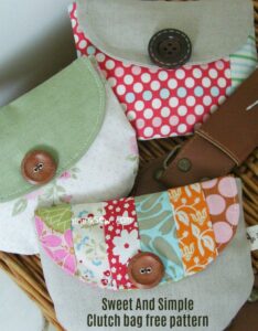 Sweet And Simple Clutch bag free pattern - Sew Modern Bags