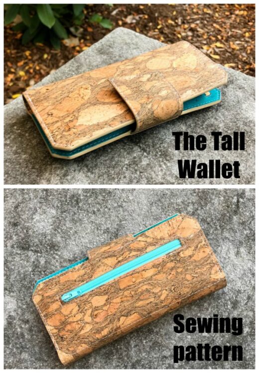 Tall Wallet sewing pattern with video - Sew Modern Bags