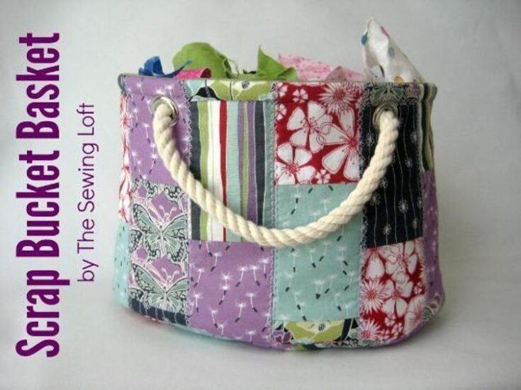 Make this scrap bucket - FREE sewing pattern - Sew Modern Bags