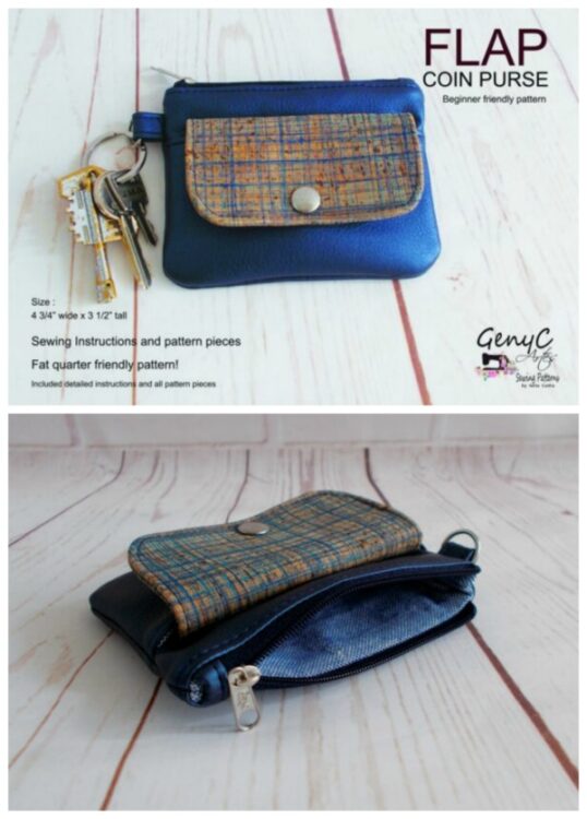 Flap Coin Purse pattern - Sew Modern Bags