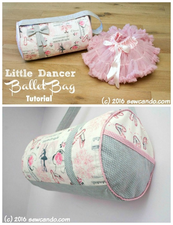 The Little Dancer Ballet Bag FREE Barrell Bag sewing pattern - Sew ...