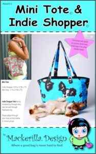 Mini Tote And Indie Shopper Bag pattern - Sew Modern Bags