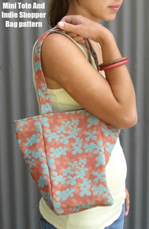Mini Tote And Indie Shopper Bag pattern - Sew Modern Bags