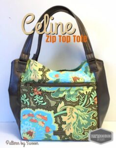 Celine Zip Top Tote Bag sewing pattern - Sew Modern Bags