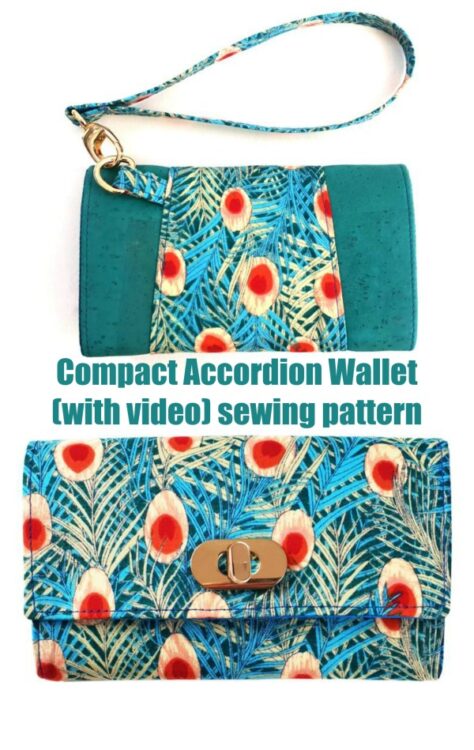 Compact Accordion Wallet (with video) sewing pattern - Sew Modern Bags