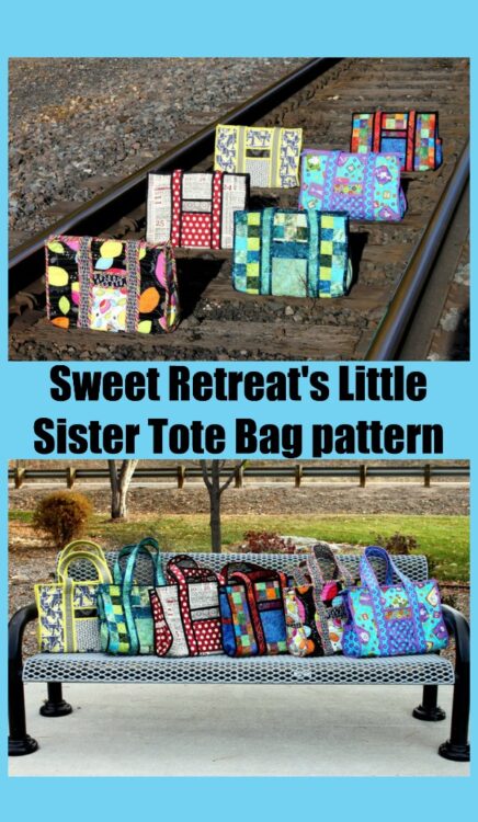 Sweet Retreat's Little Sister Tote Bag sewing pattern - Sew Modern Bags