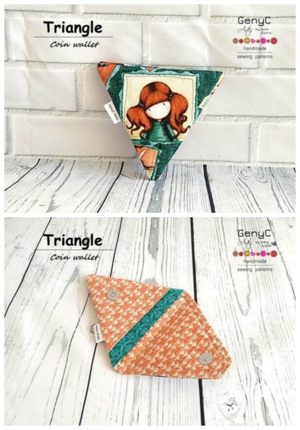 Triangle Coin Wallet pattern - Sew Modern Bags