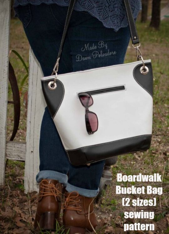 Boardwalk Bucket Bag (2 sizes) sewing pattern - Sew Modern Bags