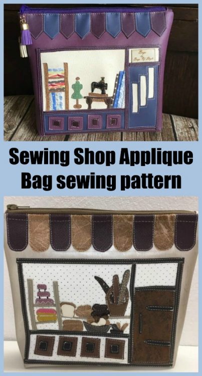 Sewing Shop Applique Bag sewing pattern - Sew Modern Bags