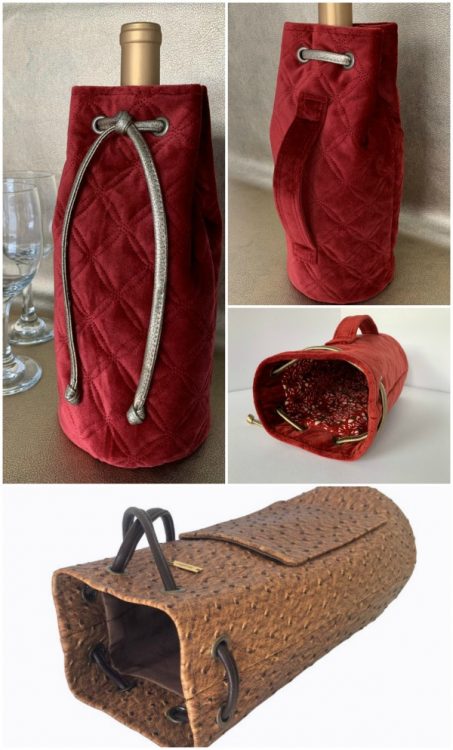 Whitney Wine Tote Gift Bag sewing pattern - Sew Modern Bags