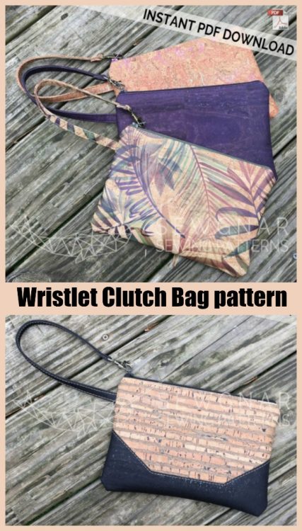 Wristlet Clutch Bag sewing pattern - Sew Modern Bags