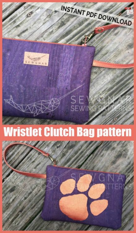 Wristlet Clutch Bag sewing pattern - Sew Modern Bags
