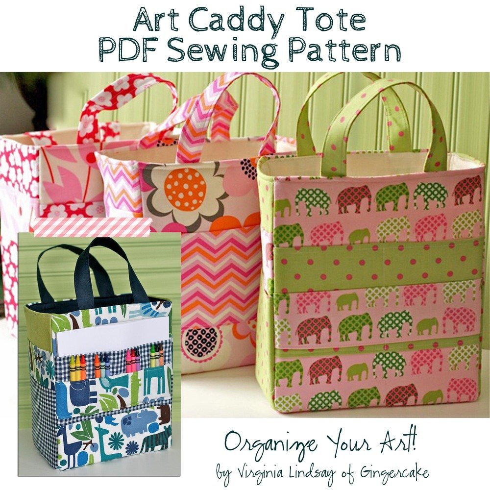 The Art Caddy Tote Sewing Pattern - Sew Modern Bags