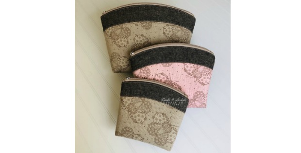 Posh Makeup Bag Trio sewing pattern - Sew Modern Bags