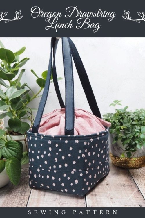 Oregon Drawstring Lunch Bag sewing pattern - Sew Modern Bags