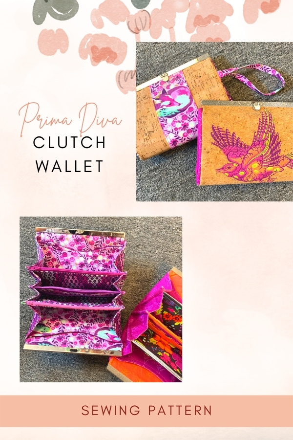 Prima Diva Clutch Wallet sewing pattern - Sew Modern Bags