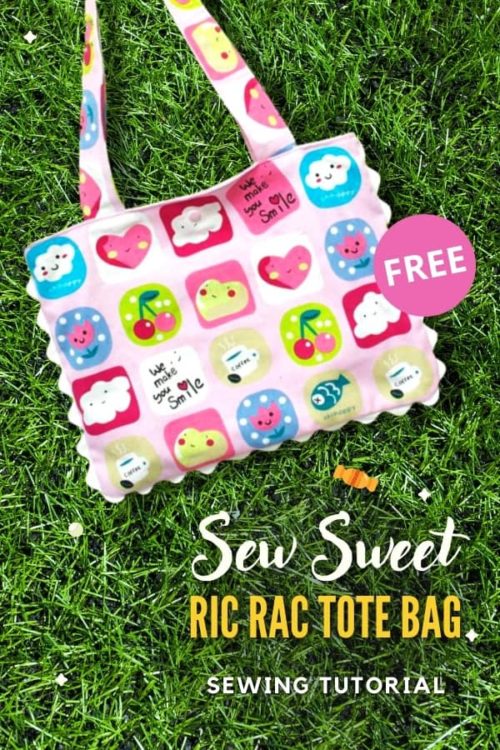 Sew Sweet Ric Rac Tote Bag FREE sewing tutorial - Sew Modern Bags