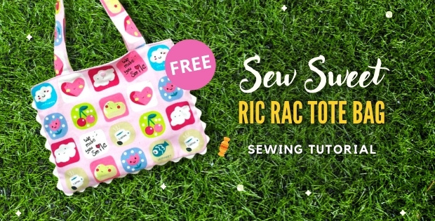 Sew Sweet Ric Rac Tote Bag FREE sewing tutorial - Sew Modern Bags
